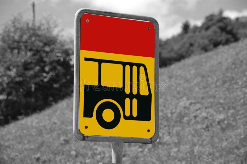 Bus stop stock photo. Image of sign, coach, marked, rural - 571314