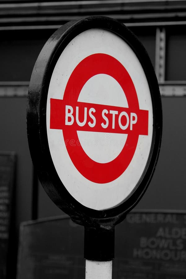 Bus stop editorial stock image. Image of abstract, england - 74046229