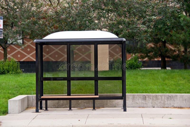 Bus Stop Bench stock photo. Image of park, cement, cityscape - 14640674