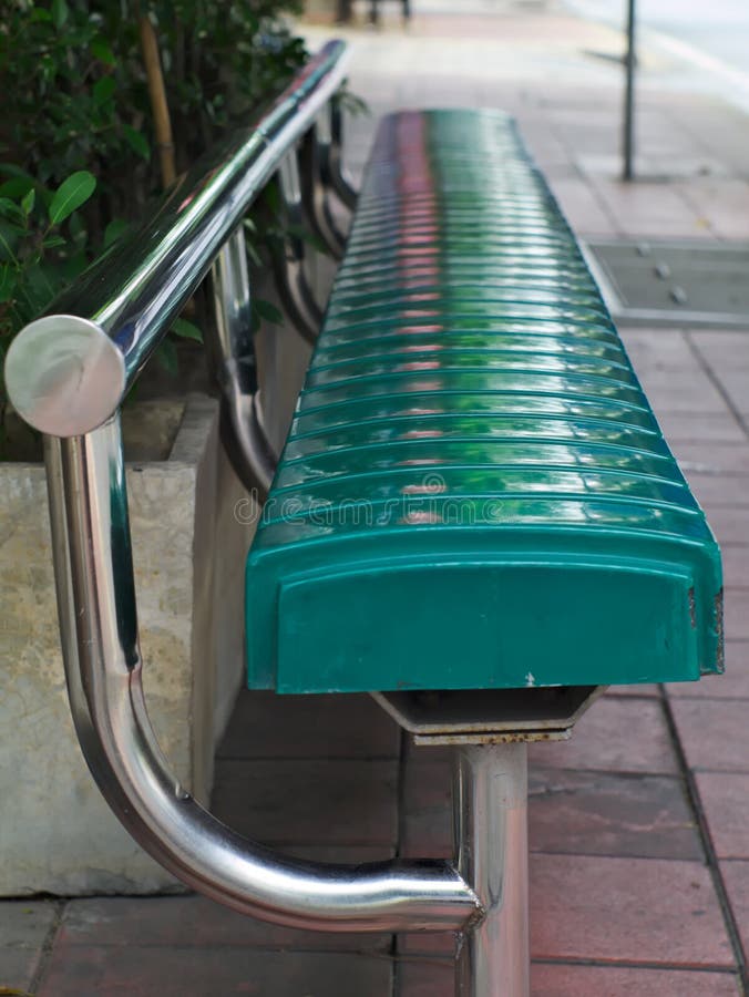 Bus Stop Bench Waiting for Passenger Stock Image - Image of buildings ...