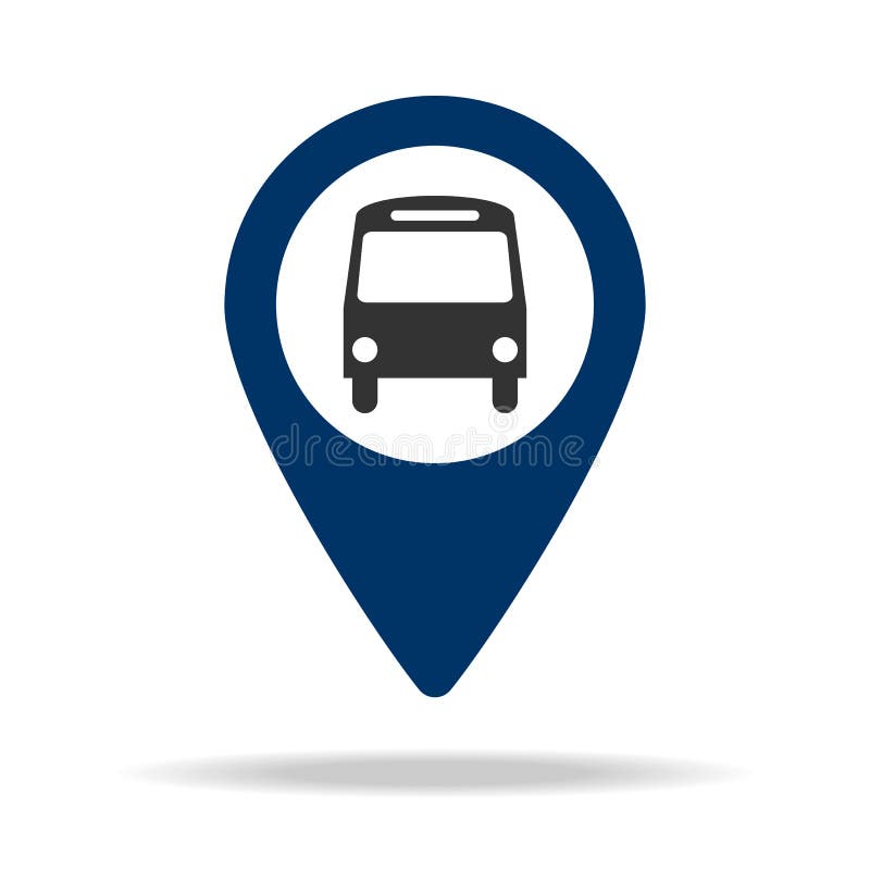 Bus Stop In Blue Map Pin Icon Element Of Map Point For Mobile Concept And Web Apps Stock 8391