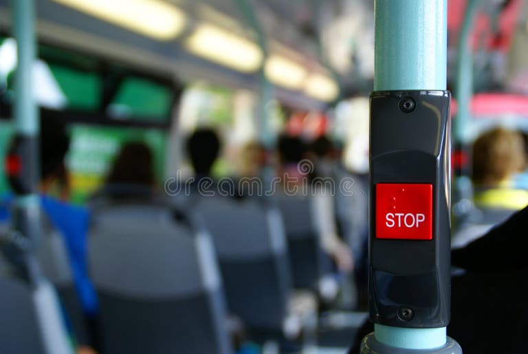 Bus stop button stock image. Image of urban, route, inscription - 14006601