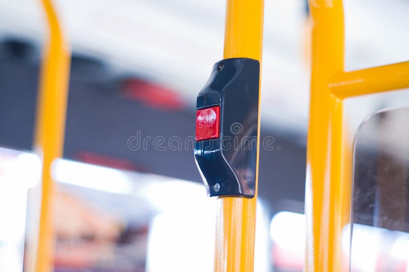 Bus stop button stock photo. Image of communication, alert - 3273286