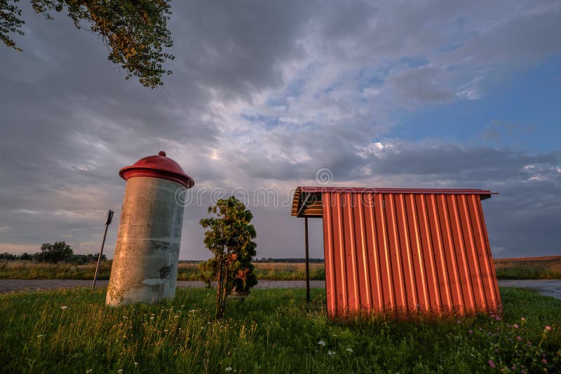 BUS STOP in the COUNTRYSIDE Stock Photo - Image of architecture, stop ...