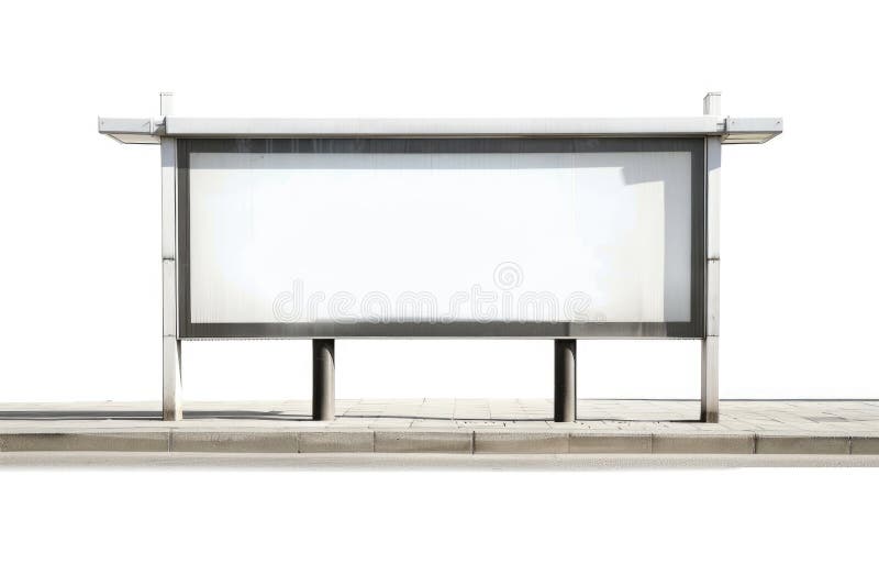 A Bus Stop with an Empty Billboard for Advertisement Stock Photo ...