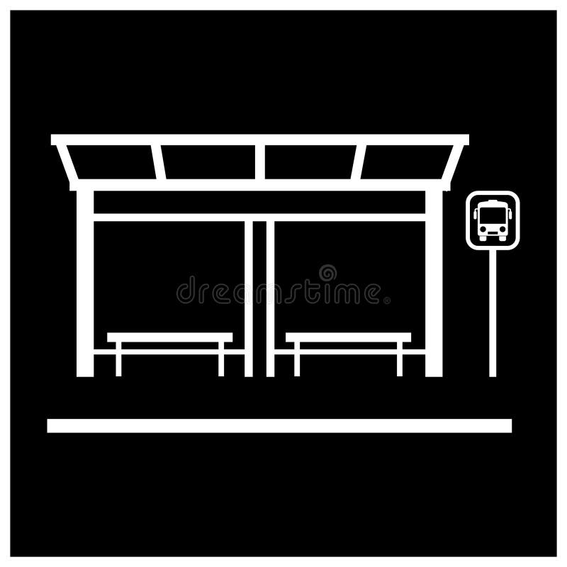 Bus stop icon design stock vector. Illustration of public - 327020724