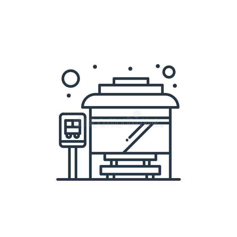 Set of Various City Bus. Front and Back View. Outline Vector ...