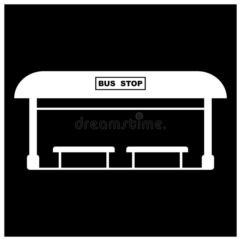 Bus stop icon design stock vector. Illustration of outline - 327020720