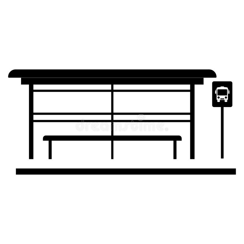 Bus stop icon design stock vector. Illustration of urban - 327020714