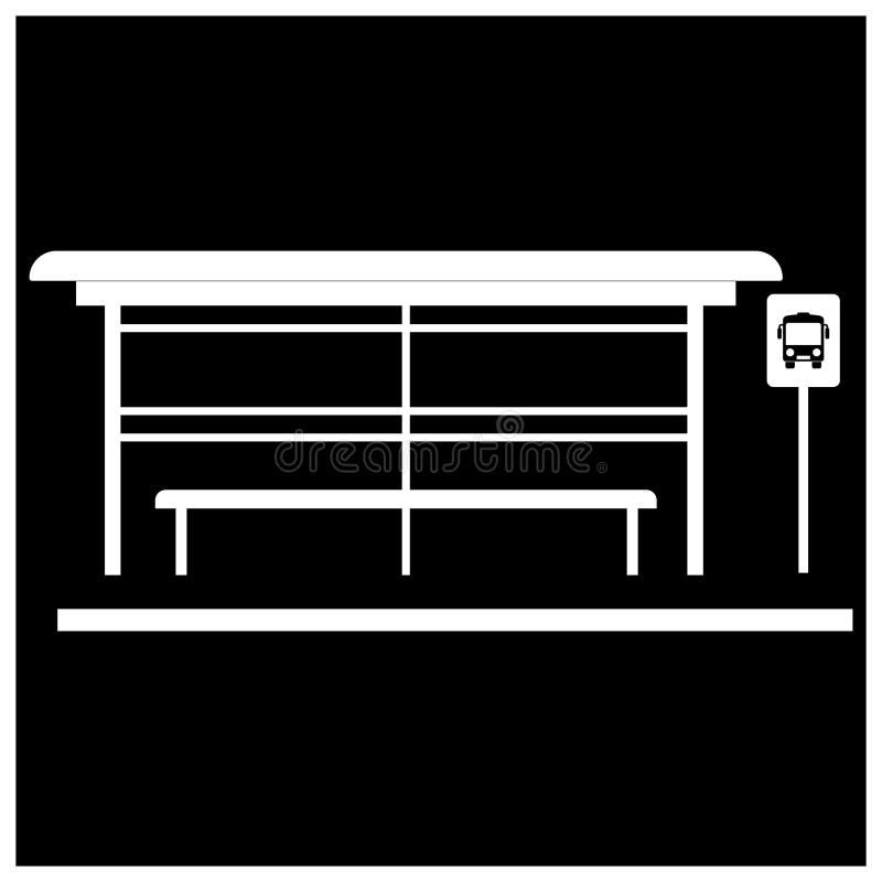 Bus stop icon design stock vector. Illustration of outline - 327020722
