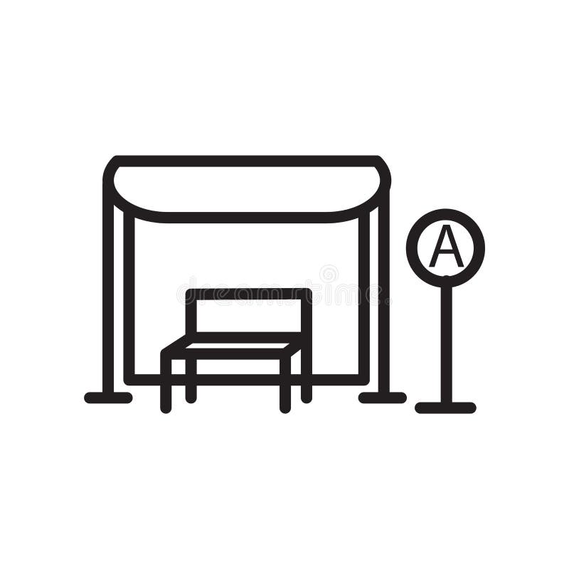 Bus Stop Icon Vector Isolated on White Background, Bus Stop Sign ...