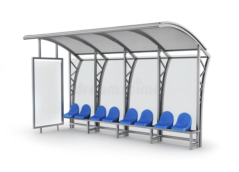 Bus stop isolated stock illustration. Illustration of gray - 49216204