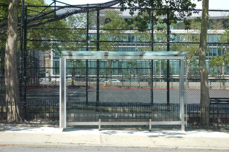 New York City Bus Stop stock photo. Image of stop, city - 42631594