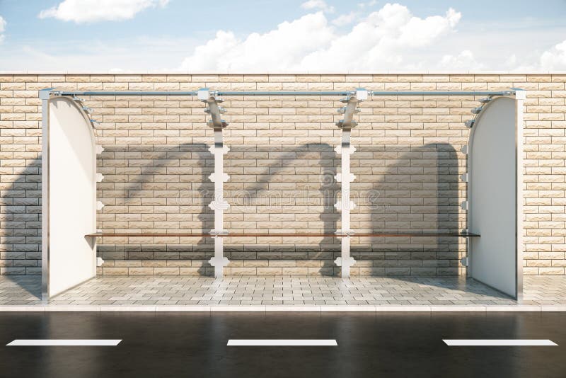 Bus stop stock illustration. Illustration of billboard - 85647139