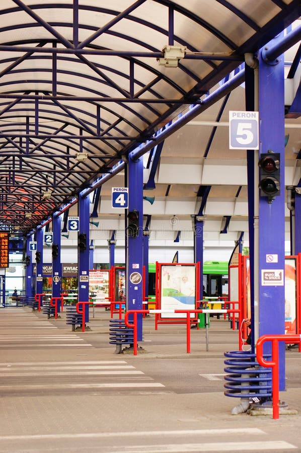 Bus stop editorial stock image. Image of poznan, numbers - 35876754