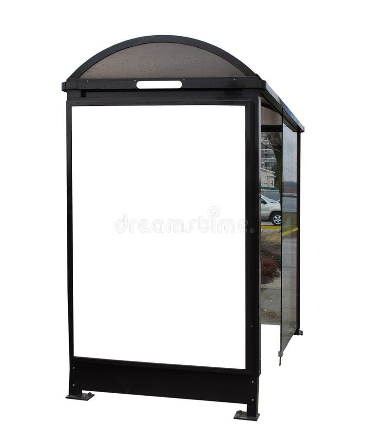 Bus Stop Shelter. Ai Propjct Visualisation, Isolated on White ...