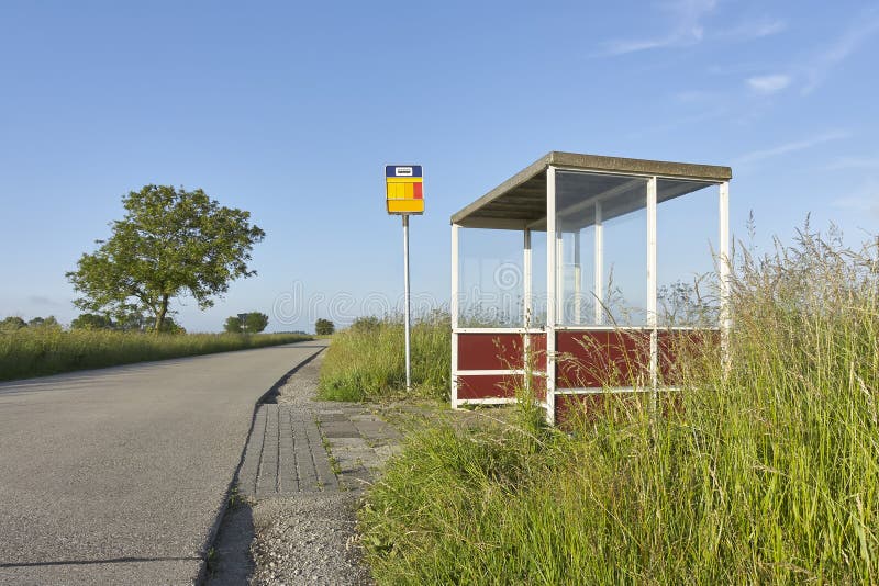 Bus Stop Shelter in a Rural Area Stock Image - Image of europe, scene ...