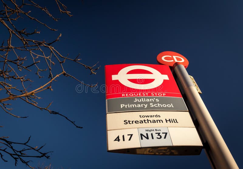 Bus stop sign editorial photography. Image of lane, route - 38209272