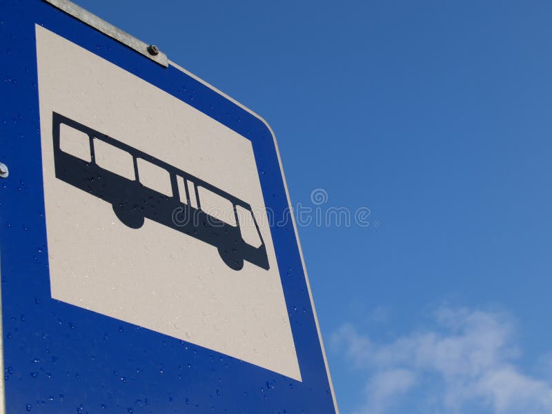Bus Stop Sign stock image. Image of service, copyspace - 36621023