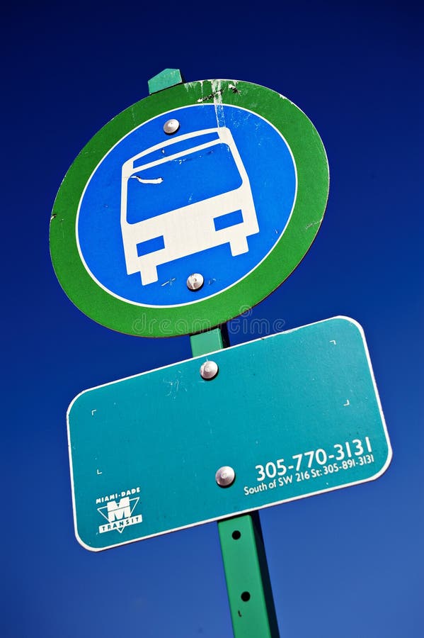 Bus stop sign stock photo. Image of blue, icon, symbol - 7960916
