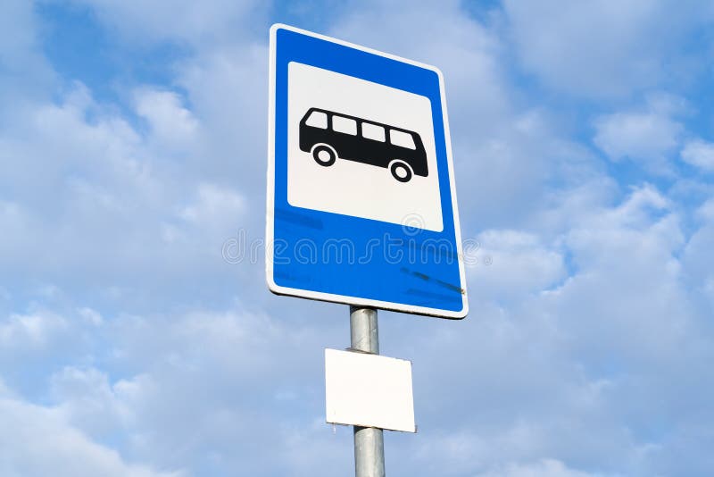 Bus stop sign stock photo. Image of stop, ahead, advice - 134219338