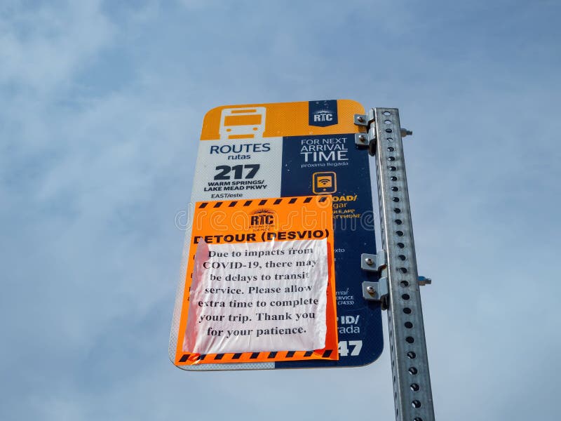 Bus Stop, Notice of Planned Service Change, NYC, NY, USA Editorial ...