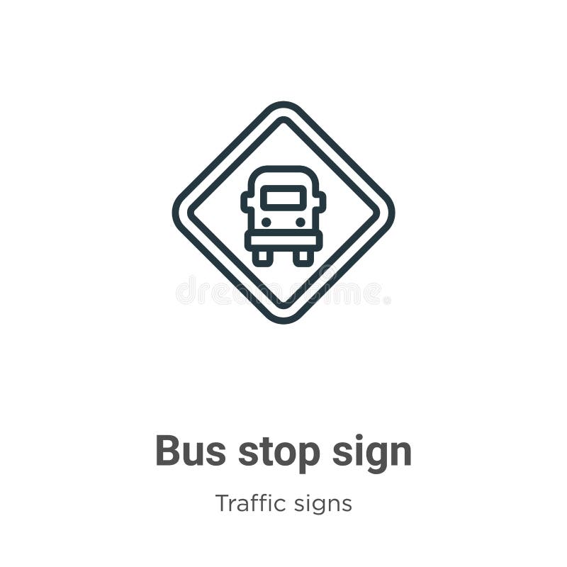School Bus Stop Icon in Filled, Thin Line, Outline and Stroke Style ... School Bus Stop Icon in Filled, Thin Line, Outline and Stroke Style ...