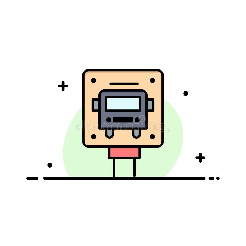 Bus, Stop, Sign, Public Business Logo Template. Flat Color Stock Vector ...