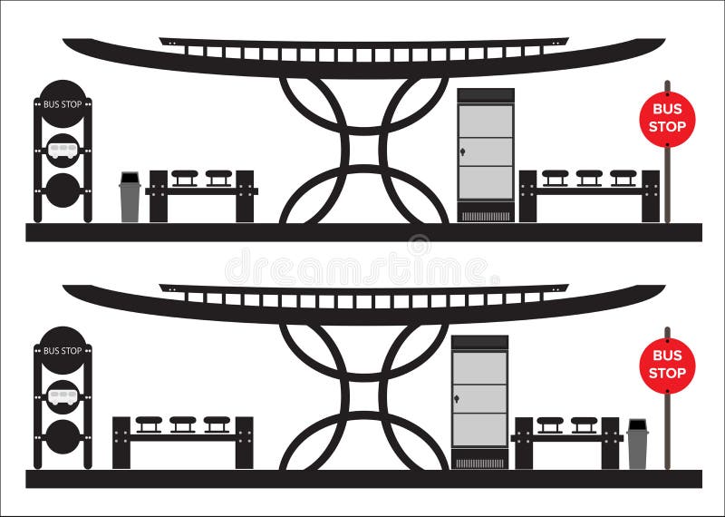 Bus stop station stock illustration. Illustration of station - 64607303