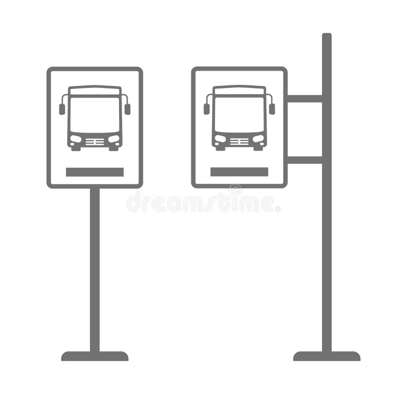 Bus stop station sign stock vector. Illustration of isolated - 210014164