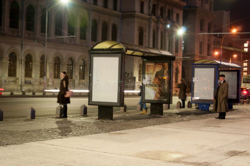 Bus stop editorial photography. Image of romania, street - 49940437