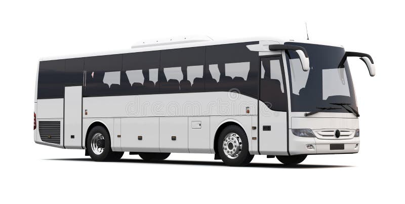 Bus su bianco illustrazione di stock. Illustrazione di grigio - 51486980