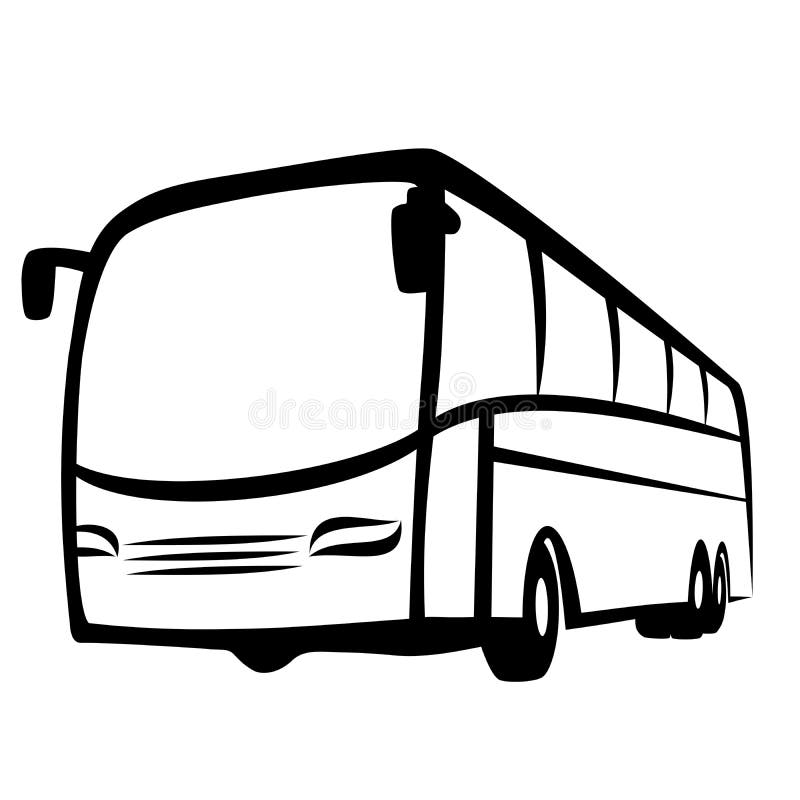 Bus symbol stock vector. Illustration of outline, auto - 47327999