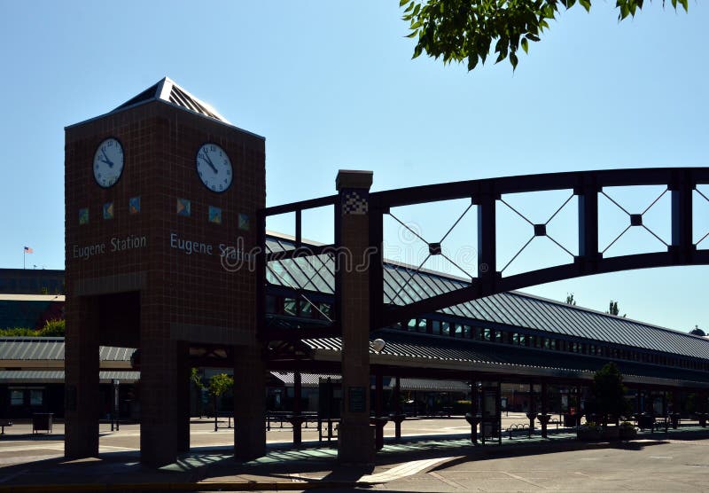 Bus Terminal in Downtown Eugene, Oregon Editorial Stock Image - Image ...