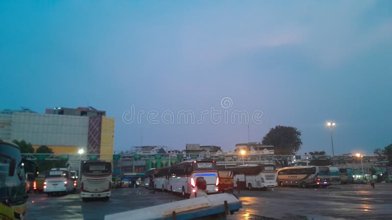 Bus Terminal Situation in the Afternoon Editorial Stock Photo - Image ...