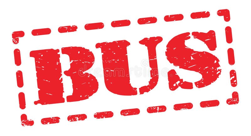 BUS Text Written on Red Stamp Sign Stock Illustration - Illustration of ...