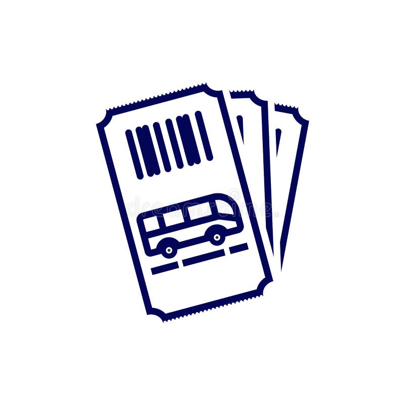 Bus Ticket Icon Design Logo Vector Template Icon Symbol Creative Design ...