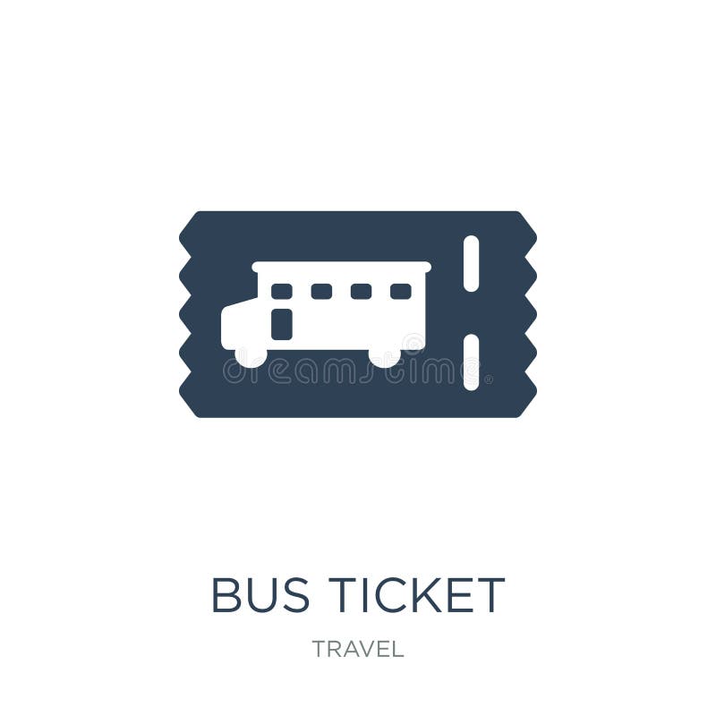 Bus Ticket Icon in Trendy Design Style. Bus Ticket Icon Isolated on ...