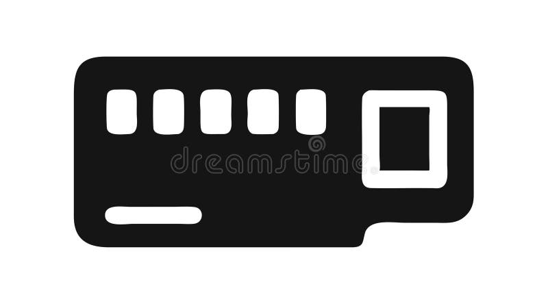 Bus Ticket or Public Transport Card Reader Outline Icon, Fare Payment ...