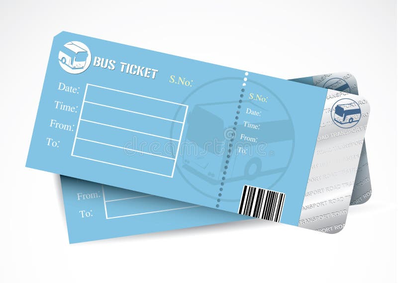 Bus boarding pass tickets stock illustration. Illustration of numbered ...
