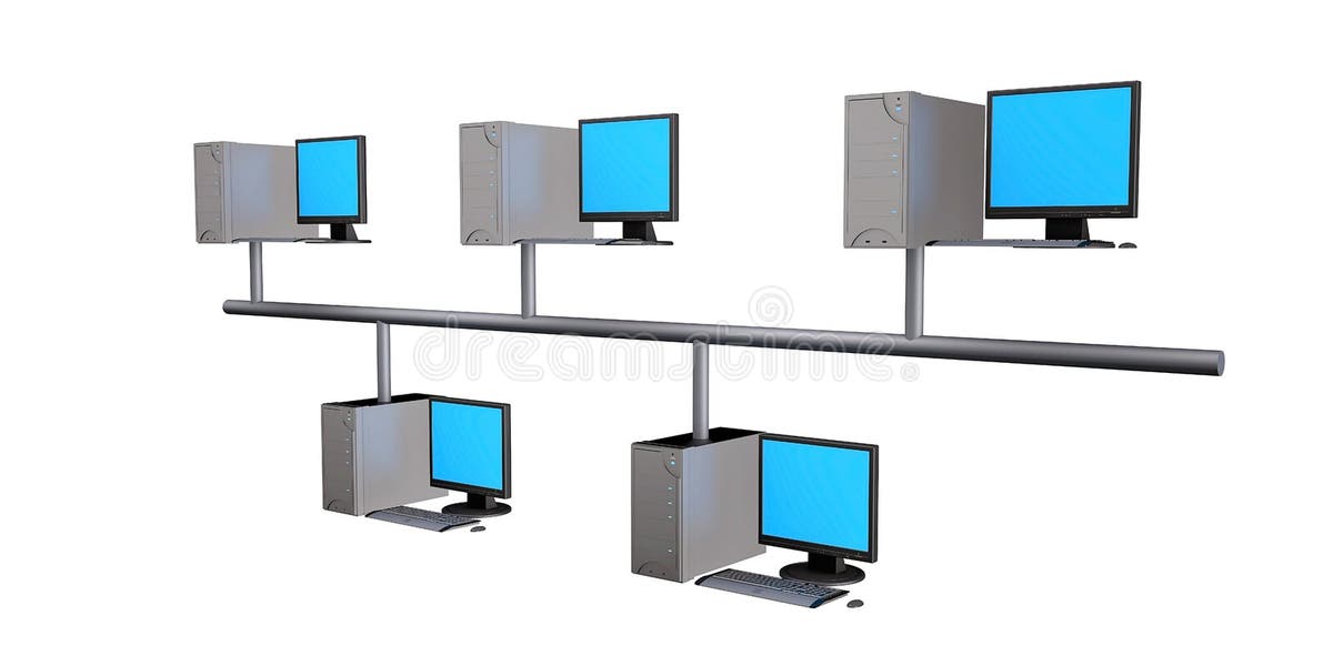 Bus Topology Diagram Stock Illustrations – 22 Bus Topology Diagram ...