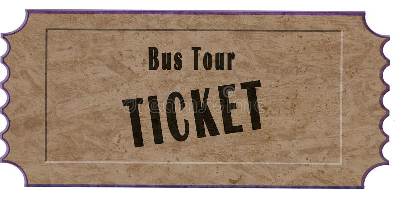 Bus tour ticket stock illustration. Illustration of vacation - 159673158