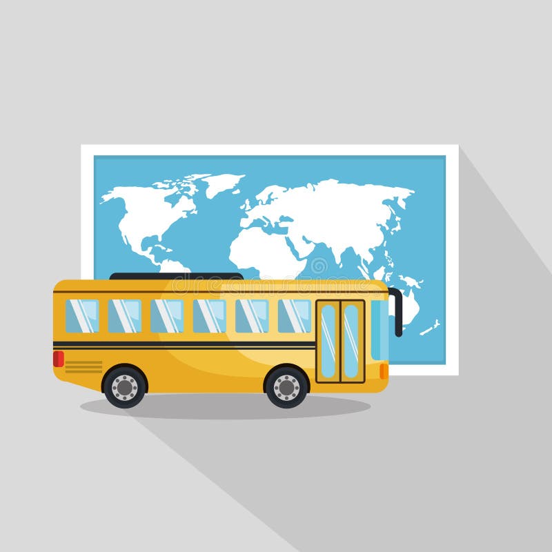 Bus travel service public stock vector. Illustration of sign - 81869404