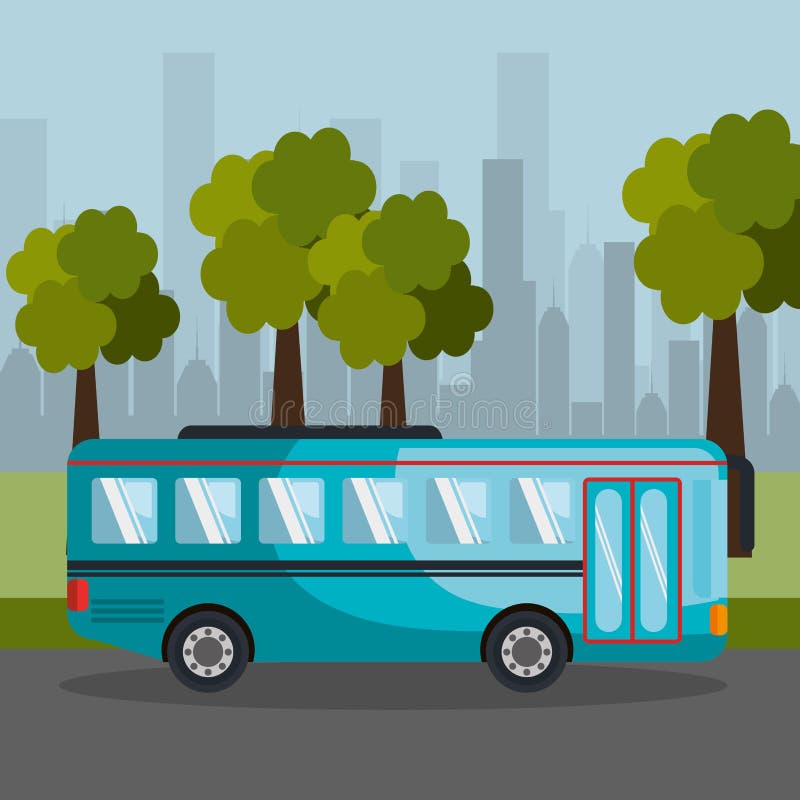 Bus travel service public stock vector. Illustration of street - 81869425