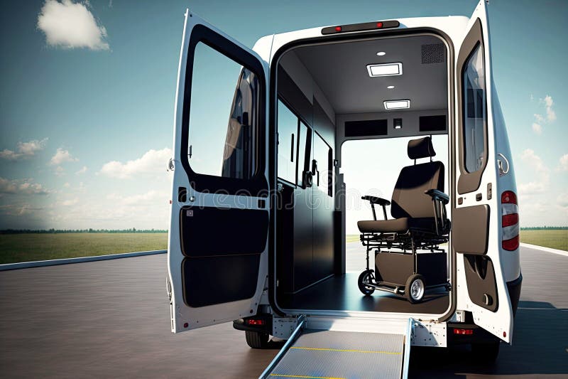 Bus Trunk Equipped for Transporting Disabled People and Patients ...