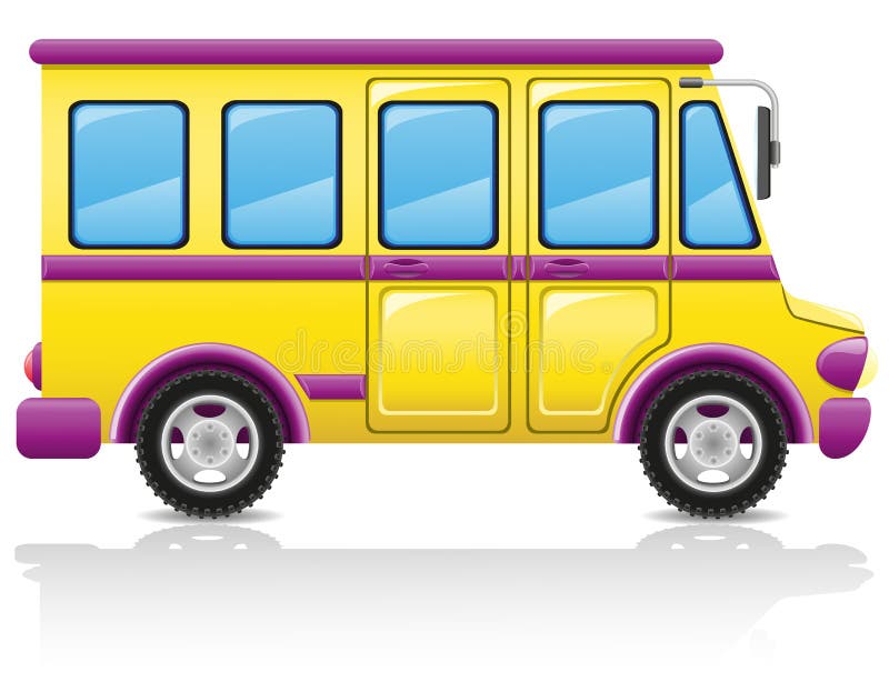Vector cartoon taxi bus stock vector. Illustration of russian - 7818451