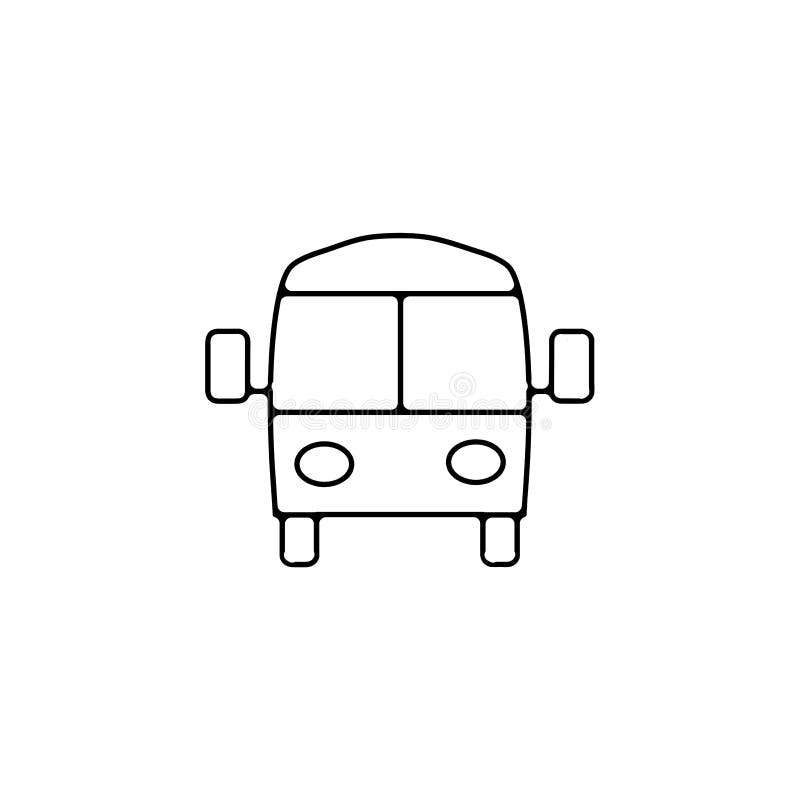 School Bus Line Art Front Stock Illustrations – 134 School Bus Line Art ...