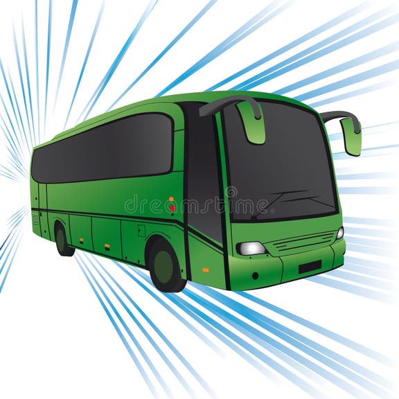 Bus vert. illustration de vecteur. Illustration of cargaison - 21041488