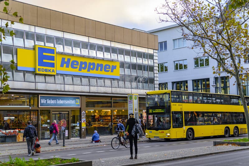 Bus, Which is Used in Public Transport, at a Bus Stop in Berlin ...