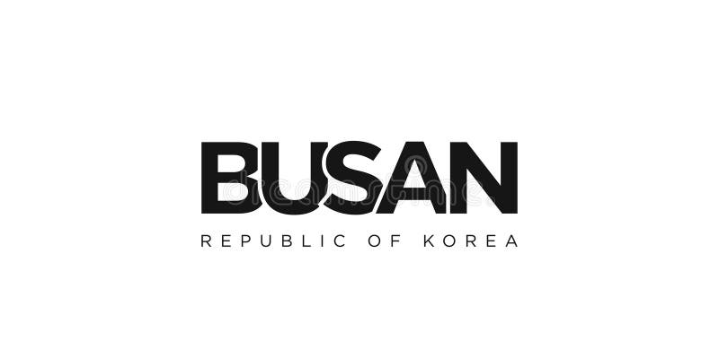 Busan in the Korea Emblem. the Design Features a Geometric Style ...